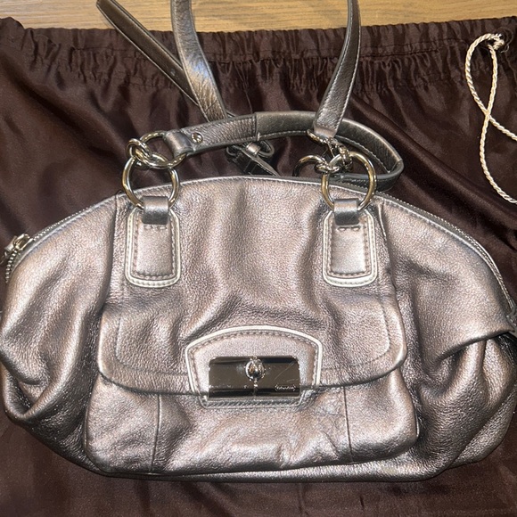 Coach | Bags | Authentic Coach Style No B2219304 Graysilver Bag Purple ...